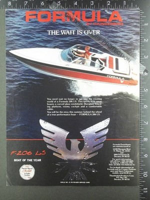 1985 ADVERTISEMENT for Thunderbird Formula 20 206 LS performance power ...