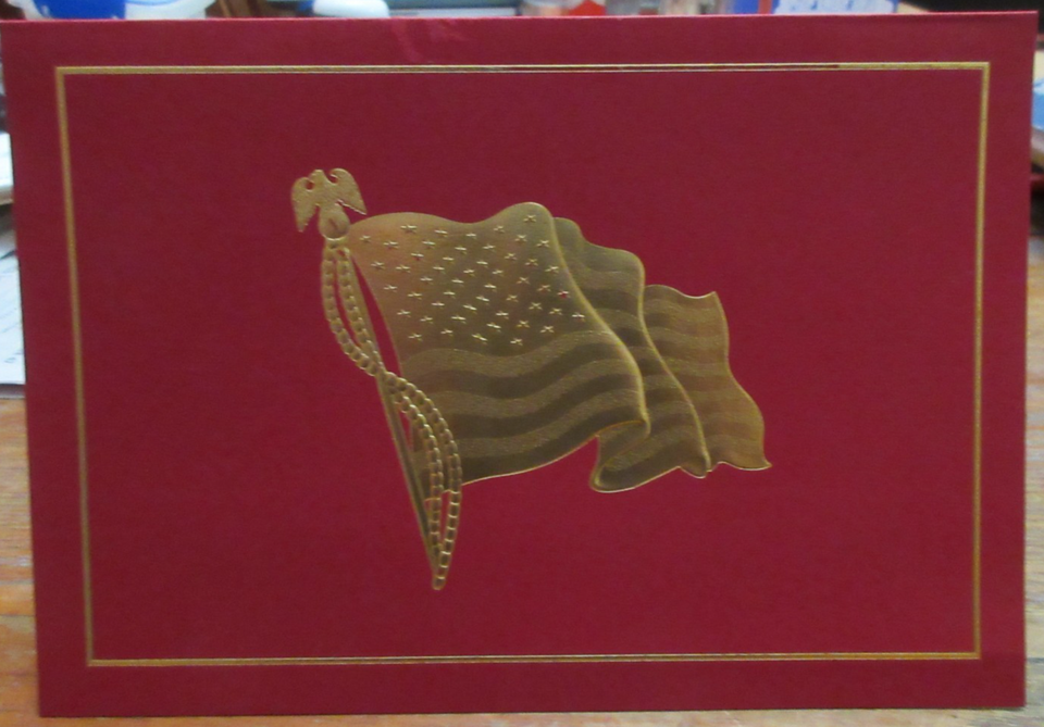 2019 Red & Gold TRUMP FAMILY Christmas Card Signed by DONALD, MELANIA ...