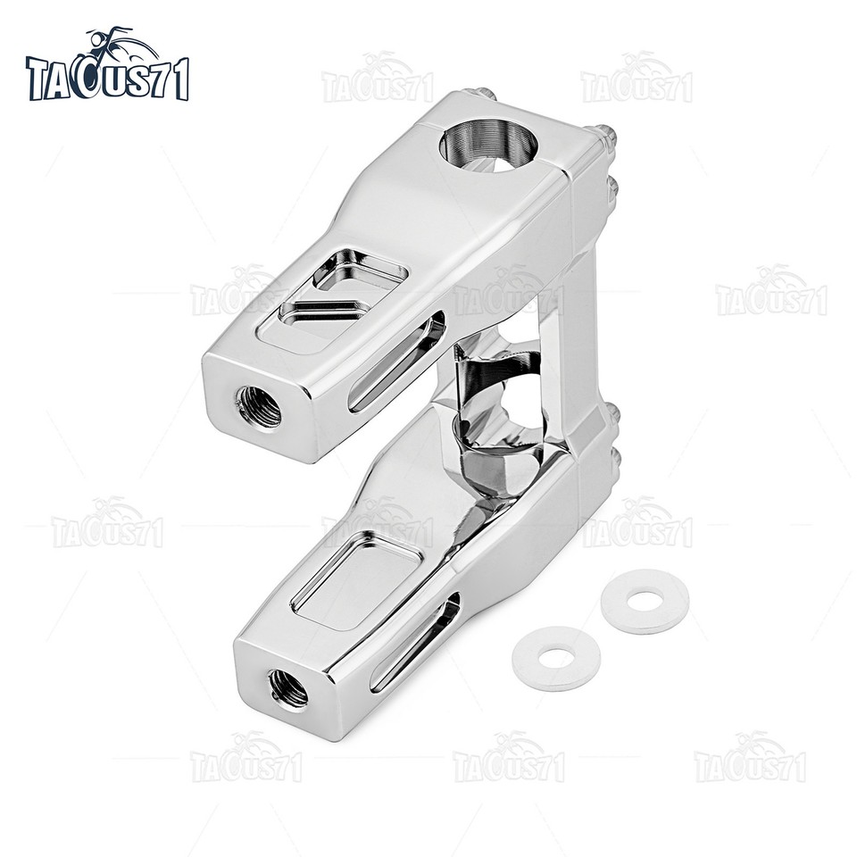 2" 4" Short Risers Top Clamp 1" Handlebar For Harley Dyna Softail ...