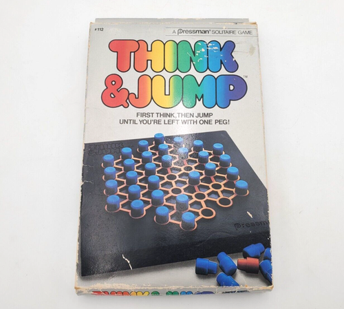 Vintage Think and Jump Solitaire Game Pressman # 112 1984 Complete | eBay