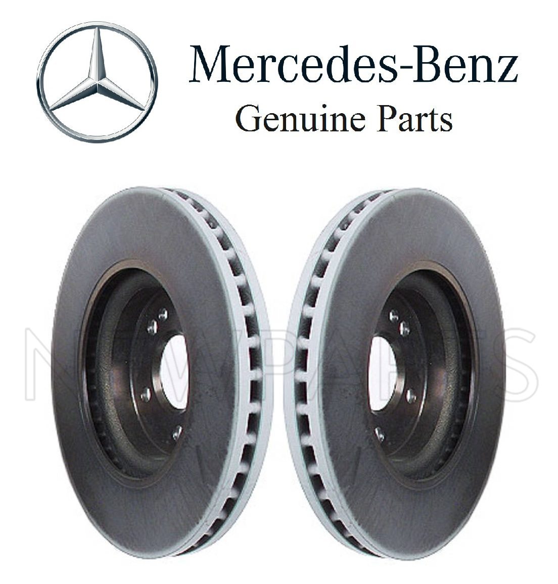 OES Set of 2 Front Brake Disc Rotors For Mercedes W164 ML-Class W251 R ...