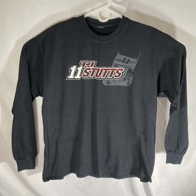TJ Stutts Sprint Car Racing Long Sleeve T-Shirt Size Large Black #11 | eBay