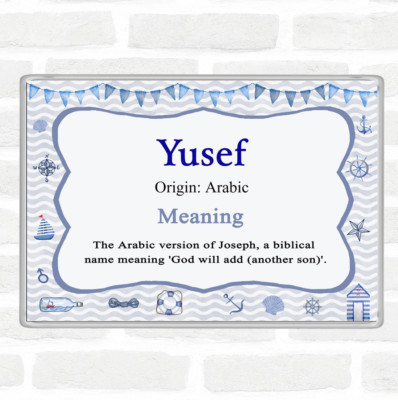 Yusef Name Meaning Jumbo Fridge Magnet Nautical | eBay UK