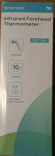Femometer Infrared Forehead Thermometer DET-306 Open Distressed Box | eBay