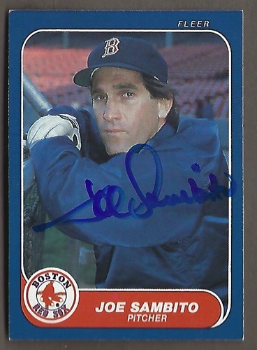1986 Fleer Joe Sambito Card #U-101 Autograph Signed Red Sox | eBay