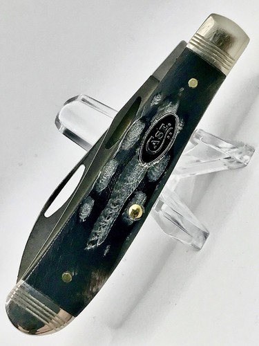 Case Buffalo Horn Jig Mini Trapper BH207W S35VN Knife with Wharncliffe ...