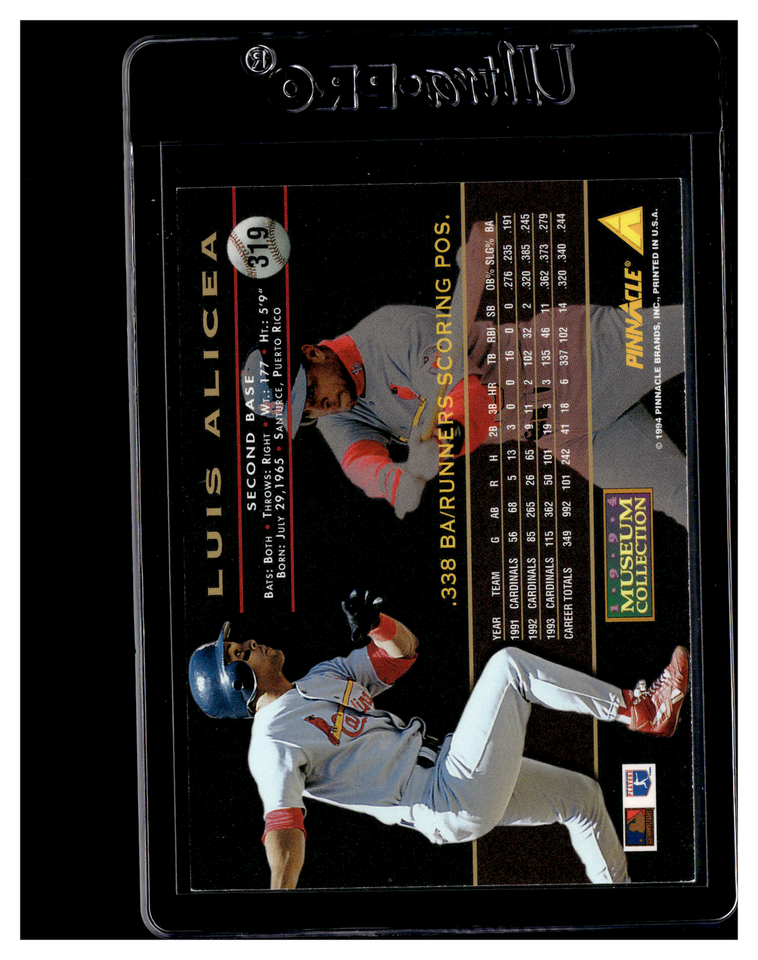 1994 Pinnacle #319 Luis Alicea Museum Collection | eBay