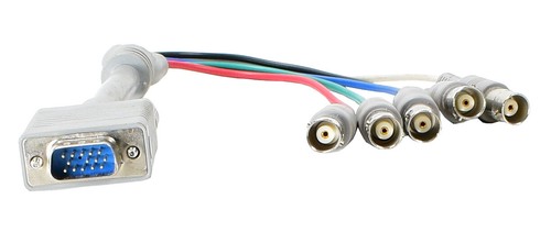 VGA 14 Pin Male to 5 BNC Female Component Monitor Cable 12" Long | eBay