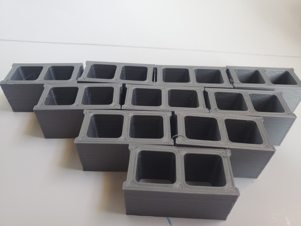 Concrete Cinder Block Model Prop 10 pack 1/10 Scale Diorama Garage Shop ...