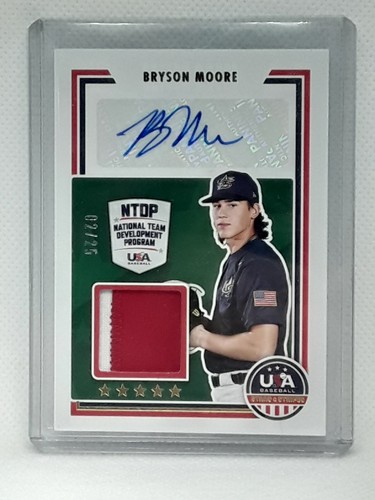 Bryson Moore 2022 USA Baseball Stars & Stripes - Prime AUTO RELIC (02/25) - | eBay