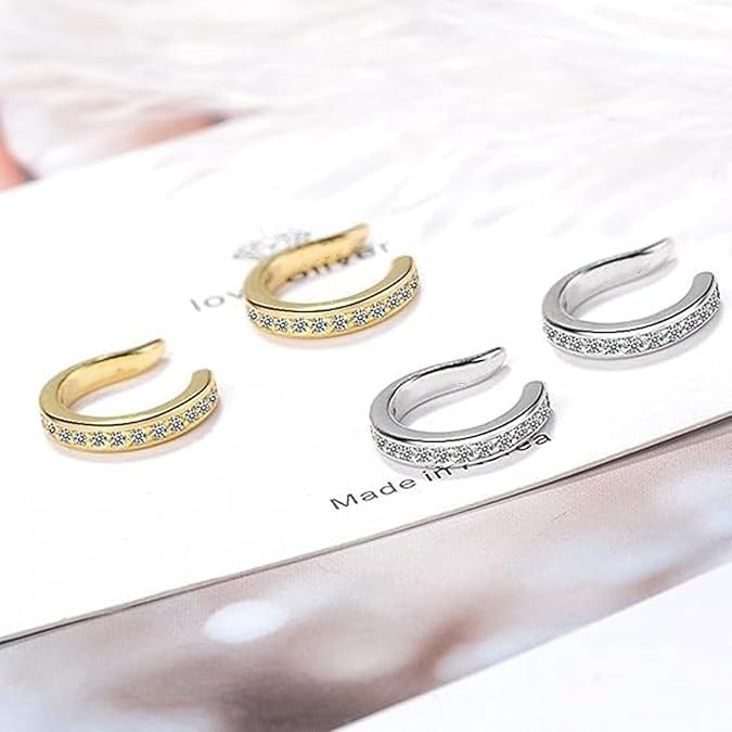 Fixura Ear Clips Ear Cuff Earrings for Women Non Piercing Plated Ears ...