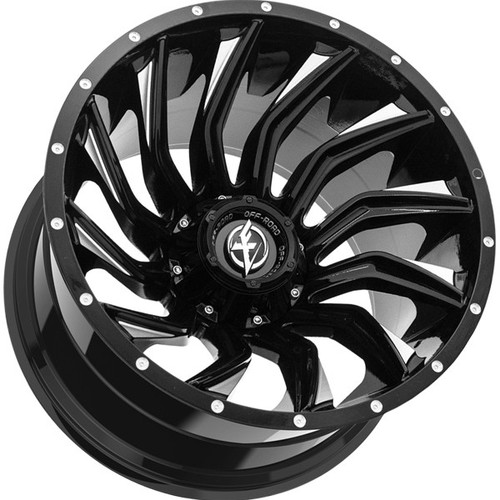 (Set of 4) XF Off-Road XF-224 24x14 5x5"/5x5.5" -76mm Black/Milled ...