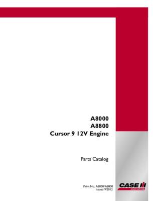 CASE IH A8000, A8800 CURSOR 9 12V ENGINE PARTS CATALOG | eBay