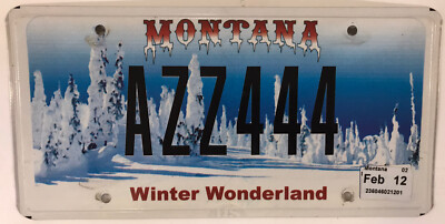 EXPLORE MONTANA WINTER license plate Triple 4 ASS Sled Ski Snow Ice ...