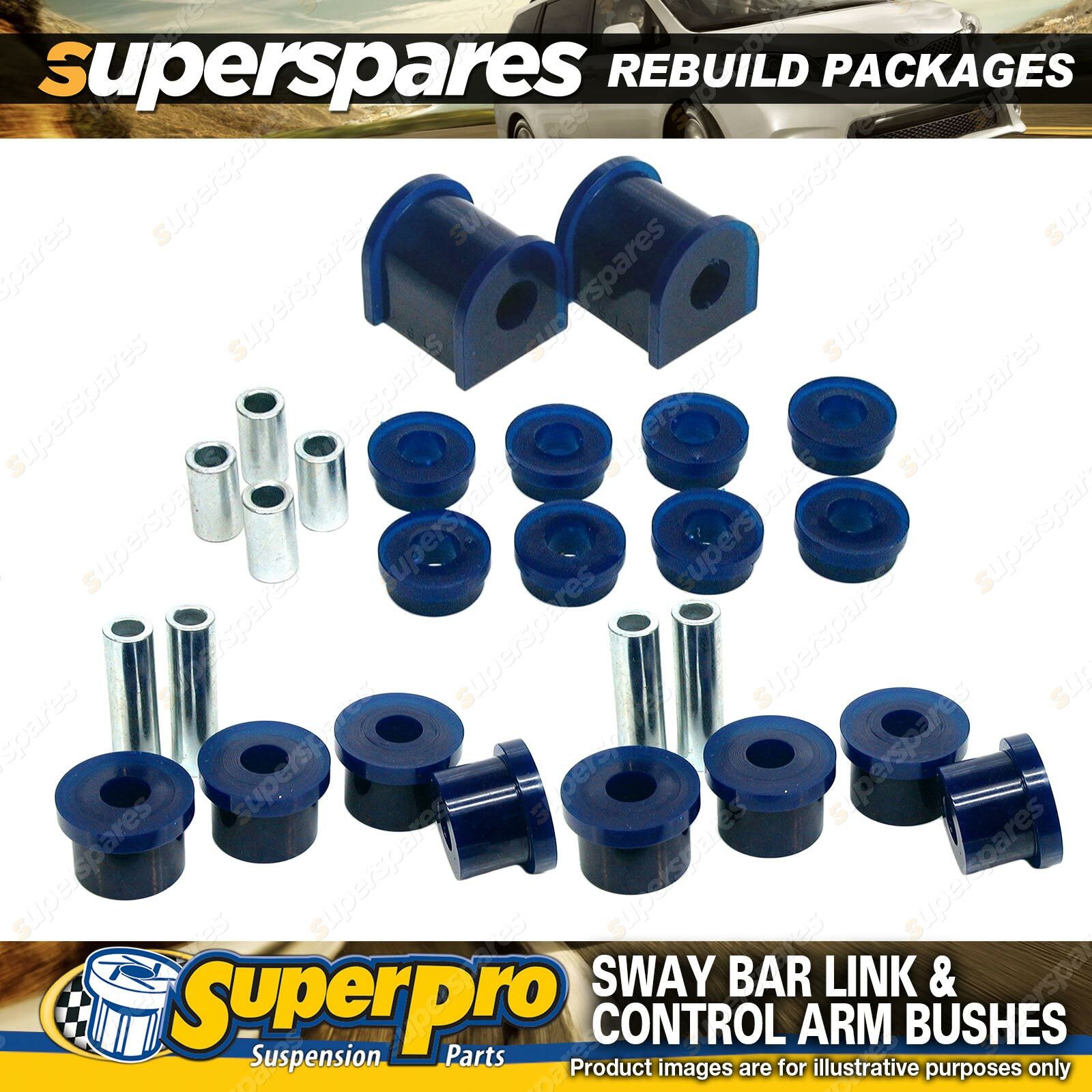 Rear SuperPro Control Arm Sway Bar Bush Kit for Holden Commodore VX IRS ...