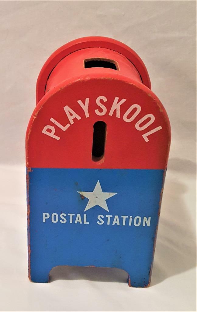 Vintage Playskool Postal Station 11" Wooden Mailbox shape sorter (no ...