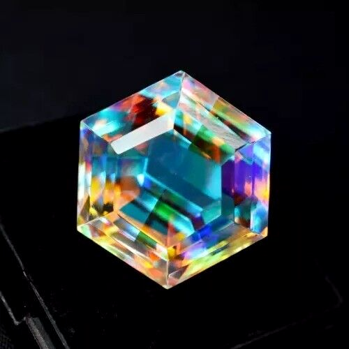 AAA+ Rainbow Color Hexagon Natural Certified Mystic Topaz 52 Ct+ Loose ...