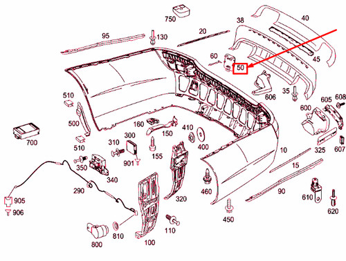 NEW MERCEDES-BENZ S W221 REAR BUMPER TOW EYE COVER A22188511239999 OEM ...