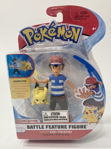 Pokemon Ash & Pikachu Action Figure New Sealed 2020 Battle Feature ...
