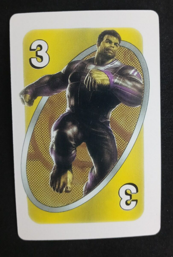 2018 Marvel Avengers Uno Card Yellow Hulk #3 | eBay