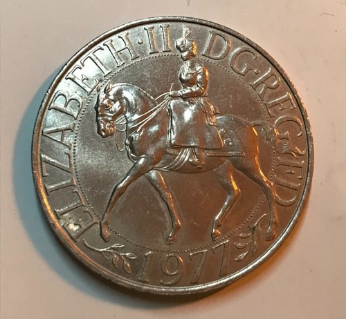 Rare Uncirculated 1977 Queen on Horseback Silver Jubilee £5 coin | eBay UK