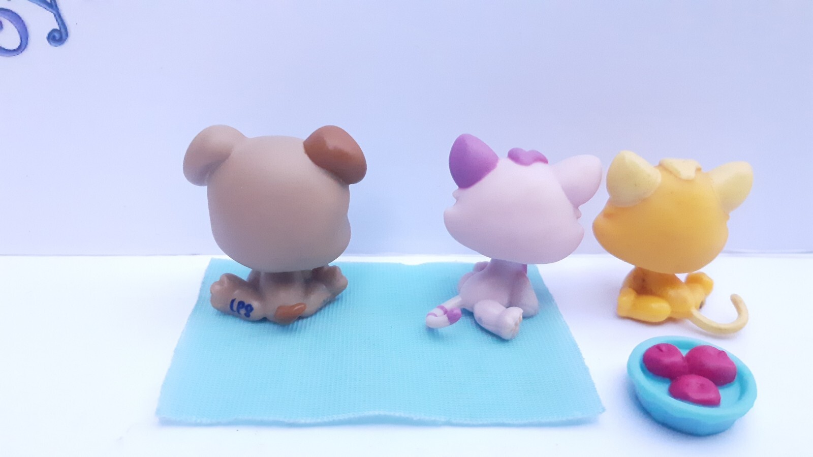 Original LPS Littlest Pet Shop : Puppy #1482 + 2 x kitten #1481 (#1744 ...