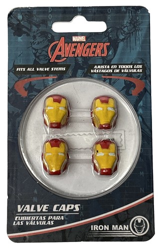 Marvel Avengers Ironman Car Wheel Tire Valve Caps Set Fits Stems SUV ...