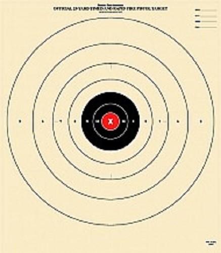 B-8 25-Yard Timed and Rapid Fire Target (Red Center) 20 pack | eBay