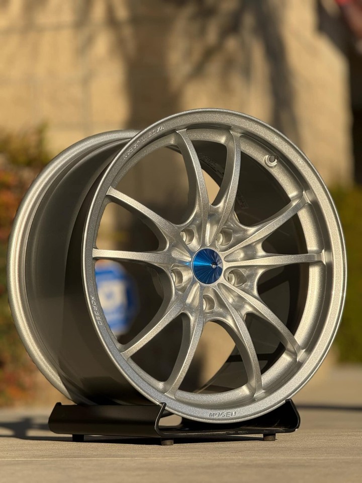 (set of 4) Mugen MF10 18x9.5 +45 5x120 Silver fits Honda Civic Type-R ...