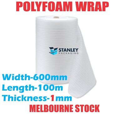 Polyfoam Wrap 600mm x 100m Thickness-1mm Packing Foam -Polycell 60cm ...