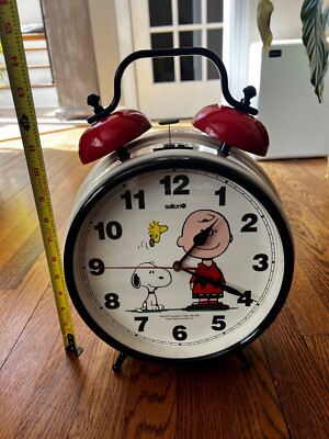 14" Peanuts alarm clock. Can stand alone or hang from a wall. Great ...