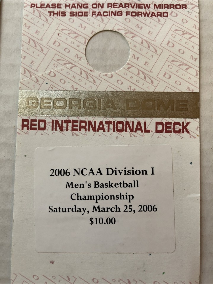 NCAA BASKETBALL TOURNAMENT TICKETS. Acc Tournament SOUTH REGIONAL 2006 ...