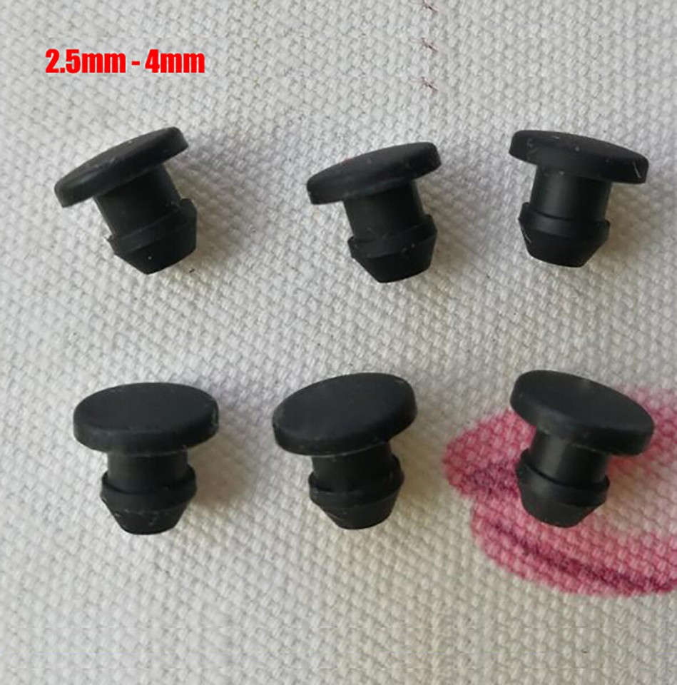 Black Silicone Rubber Snap-on Hole Plugs Stopper End Cap Bungs | eBay
