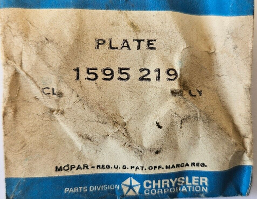 1955-1956 Chrysler Dodge Plymouth Turn Signal Switch Operating Plate ...