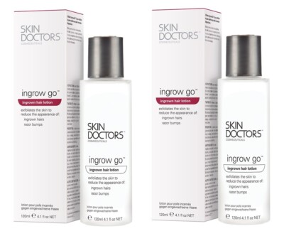 Skin Doctors Ingrow Go Ingrown Hair Removal Lotion (120ml) x 2 Pack | eBay