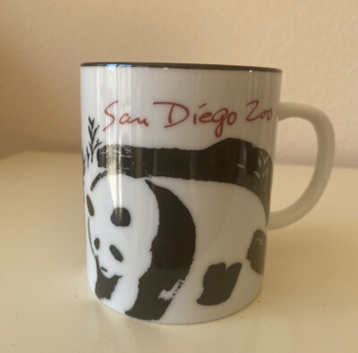 San Diego Zoo Giant Panda Bear Coffee Tea Mug Black & White with Red ...