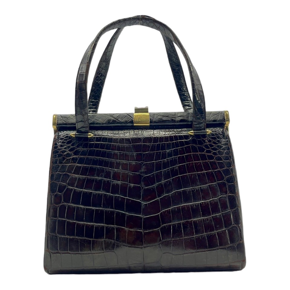 Vintage 40s 50s DEITSCH BROTHERS Genuine Alligator Handbag Structured ...