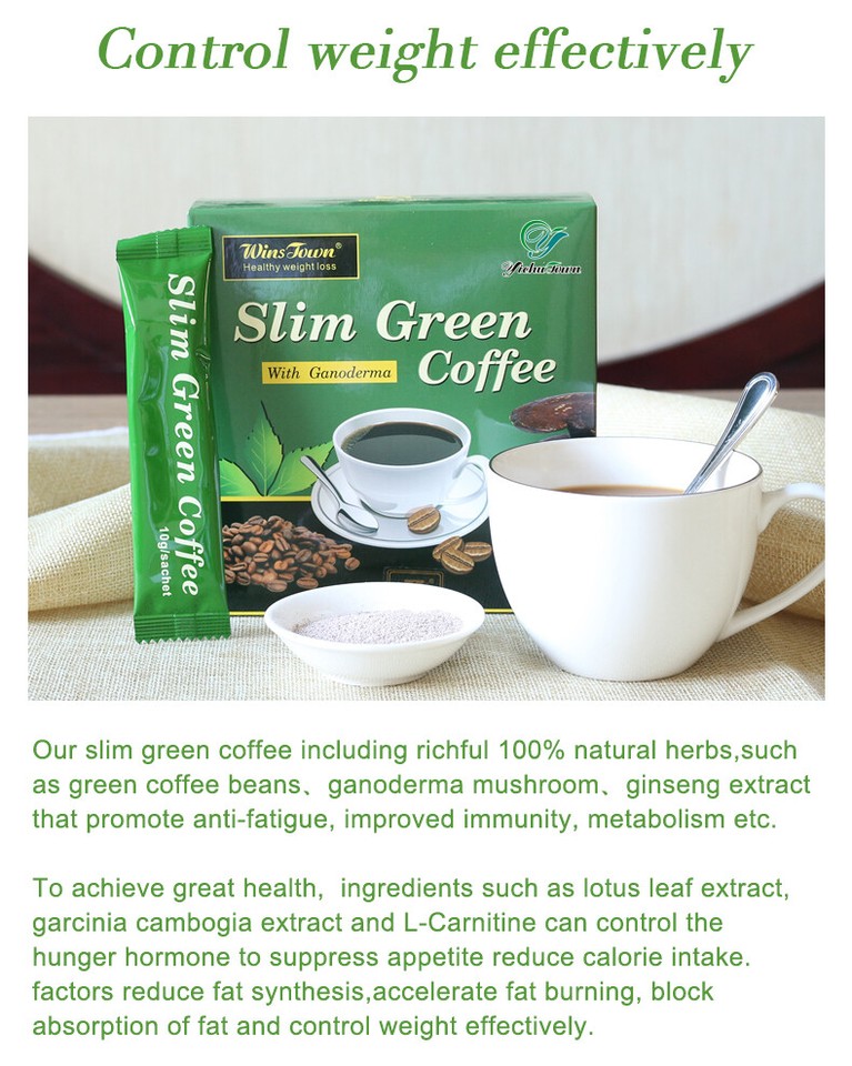 10g*18bags Slim Diet Green Weight Loss Coffee Slimming Instant Coffee ...