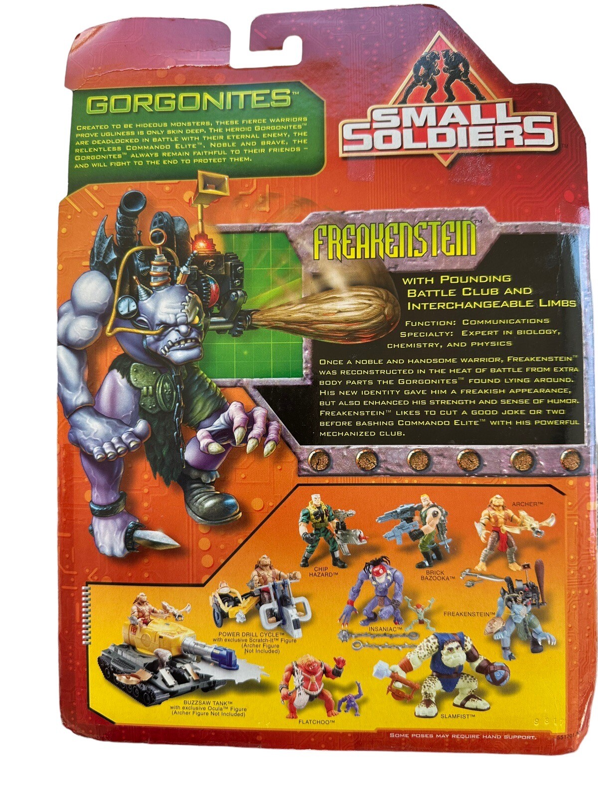 1998 Kenner Hasbro Small Soldiers Gorgonites Freakenstein Action Figure ...