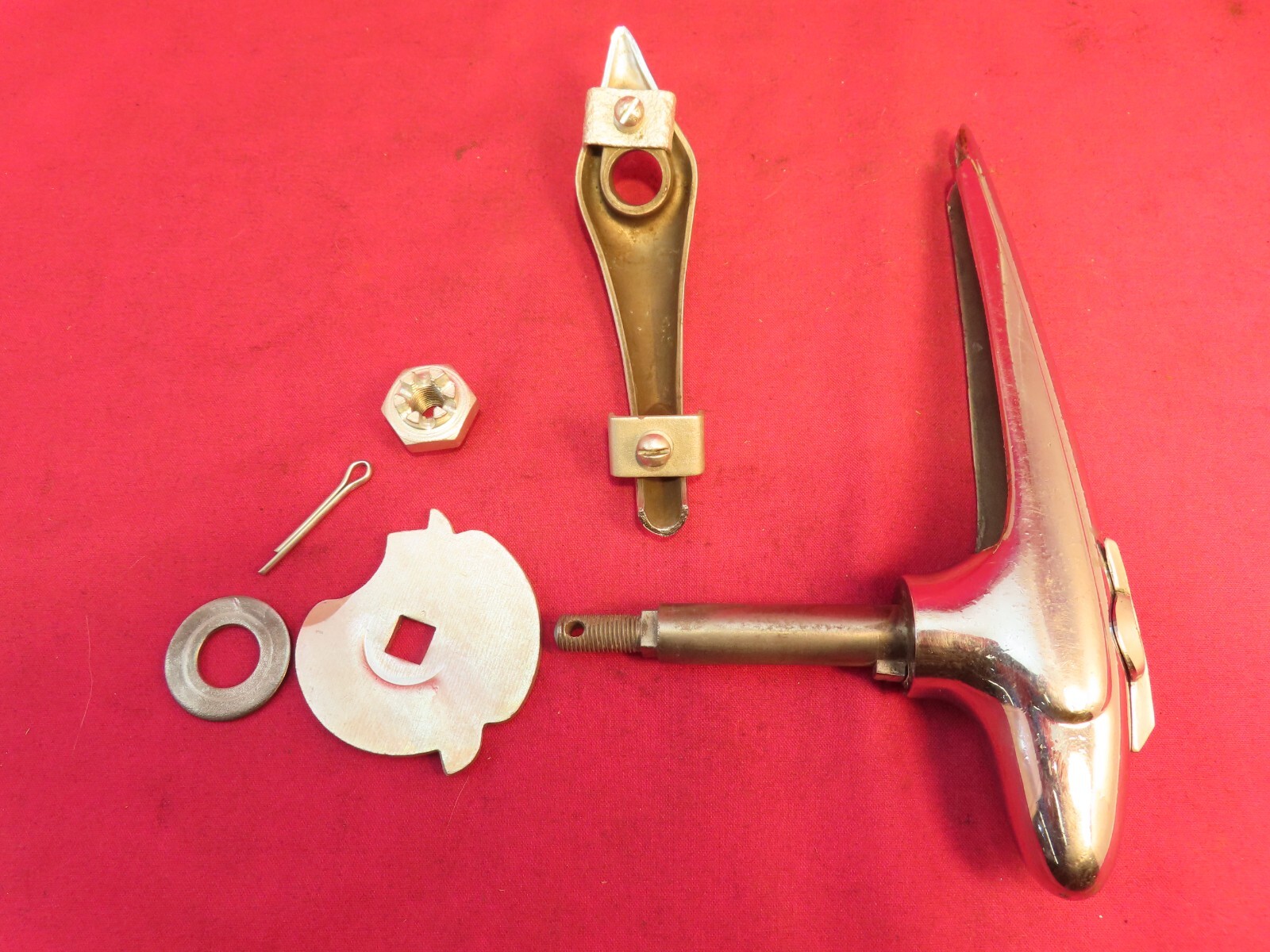 RARE NOS 1937 Flathead Ford Sliding V8 Locking Hood Handle | eBay