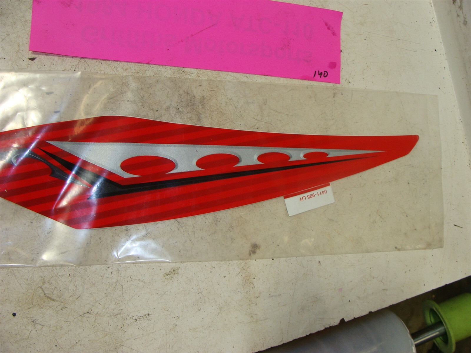 NEW Arctic Cat 0411-995 decal graphic red sticker l left rear fender oe ...