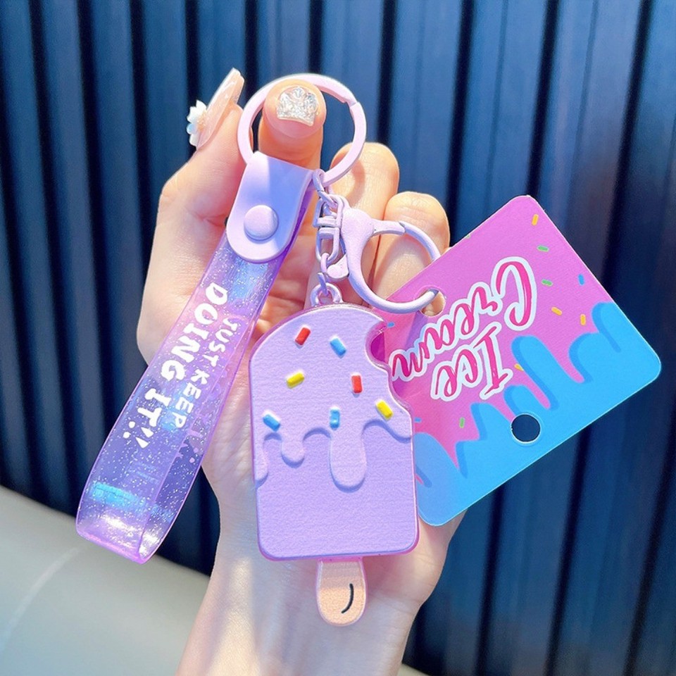 Sweethearts Popsicle Keychain Cartoon Car Key Chain Pendant Summer ...