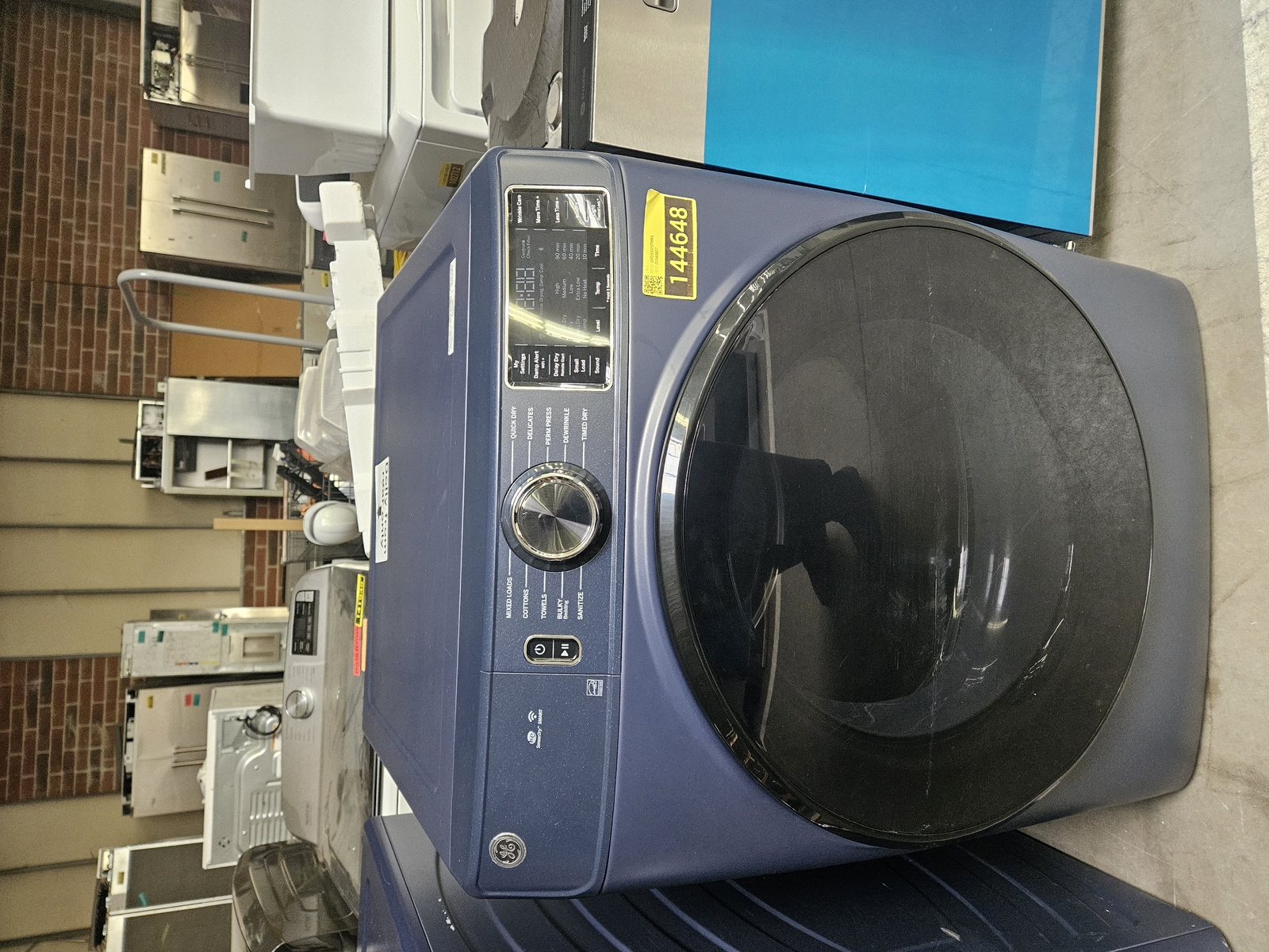 GE GFD55GSPRRS 28" Sapphire Blue Front Load Natural Gas Dryer #144648 ...