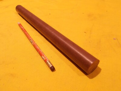 BROWN DELRIN AF ROD machinable plastic round bar stock acetal 1" OD x ...