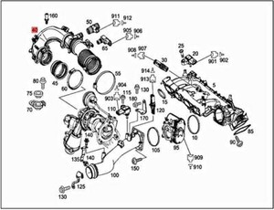 Genuine MERCEDES Intake manifold 2700901029 | eBay