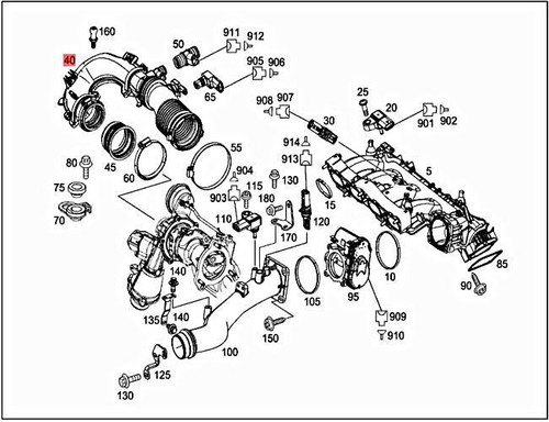 Genuine MERCEDES Intake manifold 2700901029 | eBay
