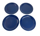 4 Tupperware 11" Dinner Plates Blue Navy 4718A-4 Excellent Condition | eBay
