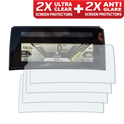 4 x BMW C Evolution Dashboard Screen Protectors: 2 x Clear & 2 x Anti ...