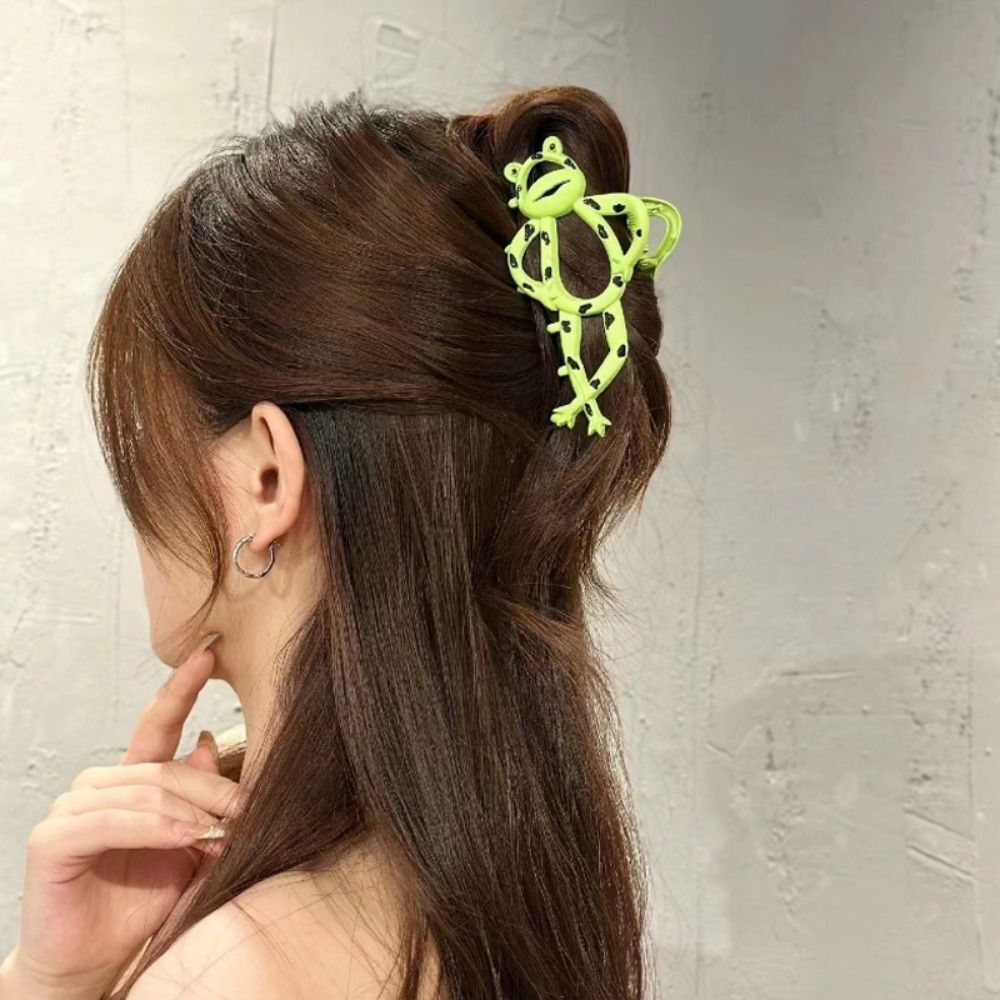 Cartoon Frog Hair Clip Metal Ponytail Hairpin New Frog Hair Claw Girls ...