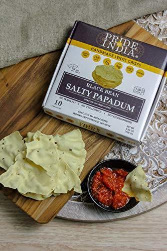 Pride Of India - Assorted Papadum Lentil Crisps - Plain, Salty & Spicy ...